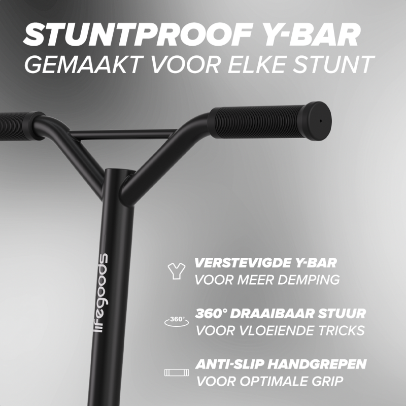 Koop nu Fly Pro Stuntstep - Zwart/Wit | LifeGoods